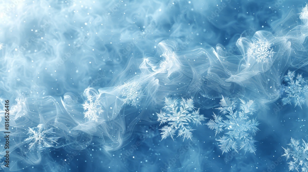 ภาพประกอบสต็อก Cold wind circles, fresh air flow vortex, frosty ice ...