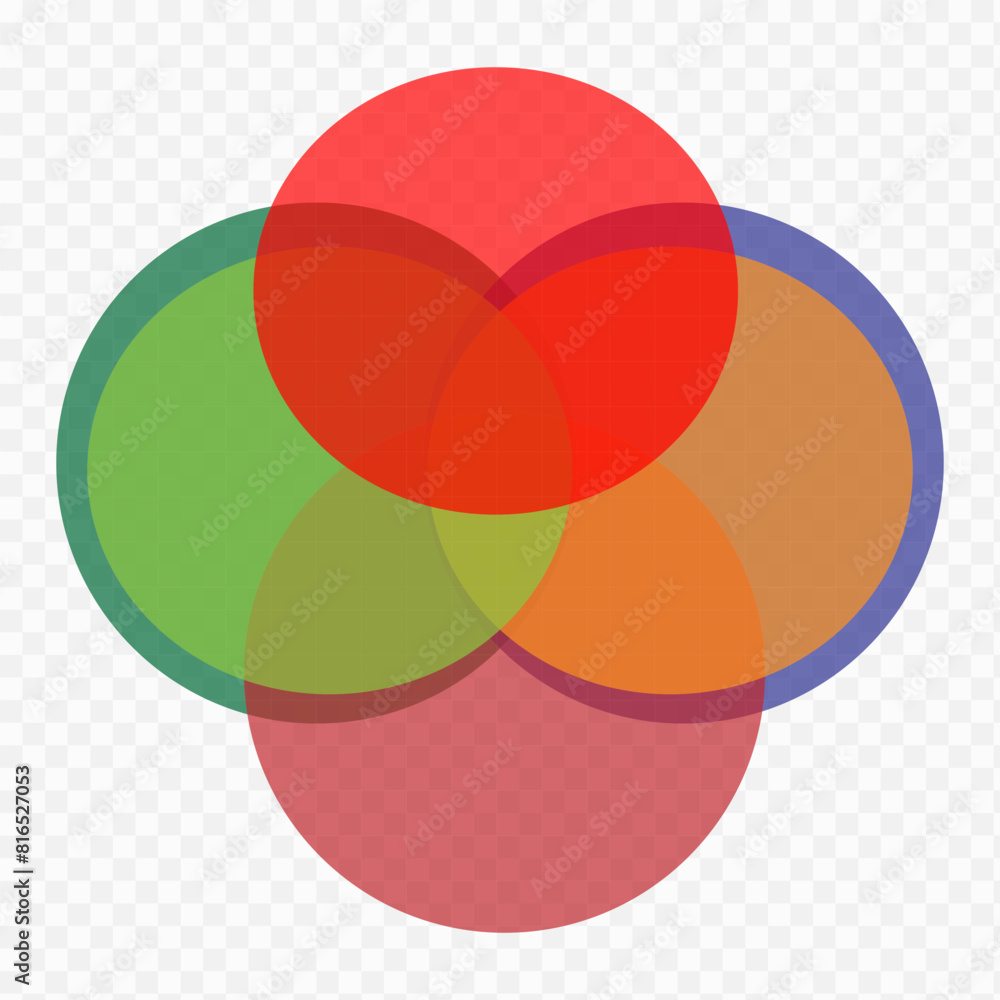 Vetor de overlapping circles. Venn diagram infographics for three ...