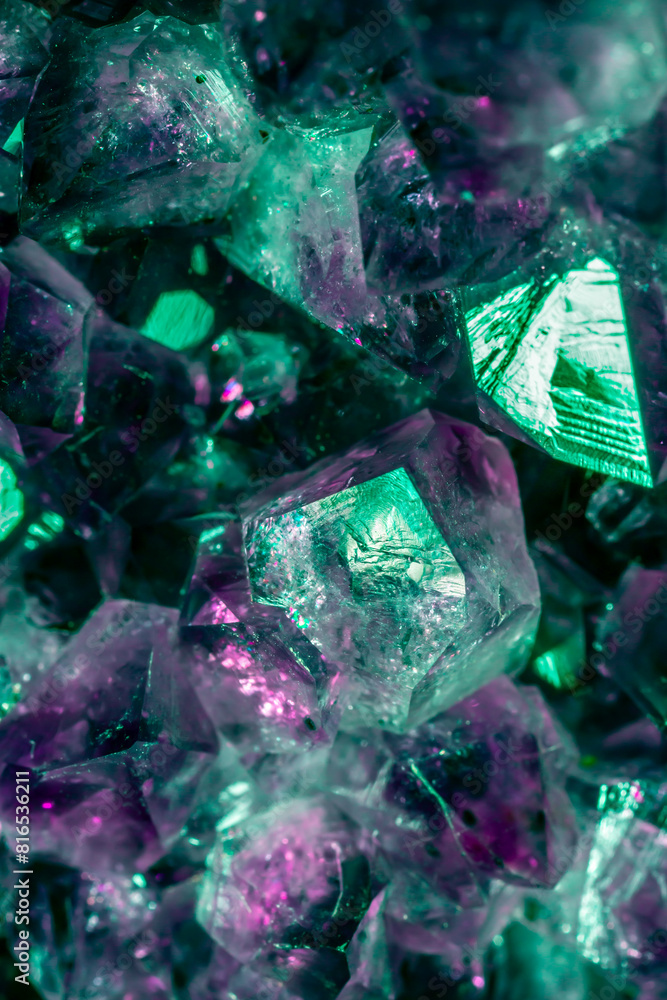 Multi-colored crystal mineral stone. Gems. Mineral crystals in the ...