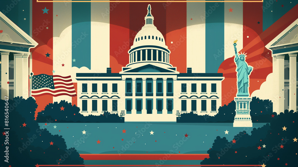 A vintage-inspired poster design featuring retro typography and ...