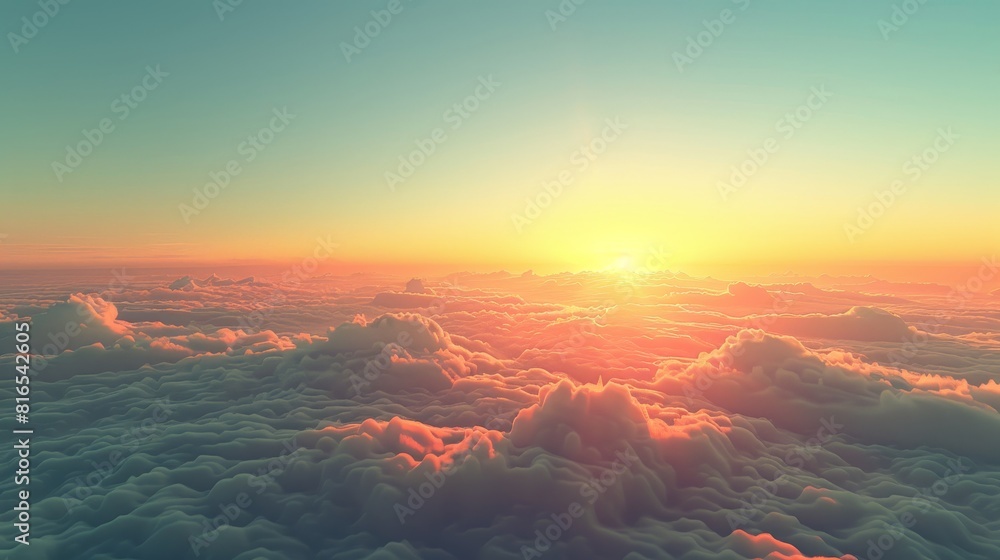 Nature Gradients Sky: A 3D illustration featuring gradients in the sky ...