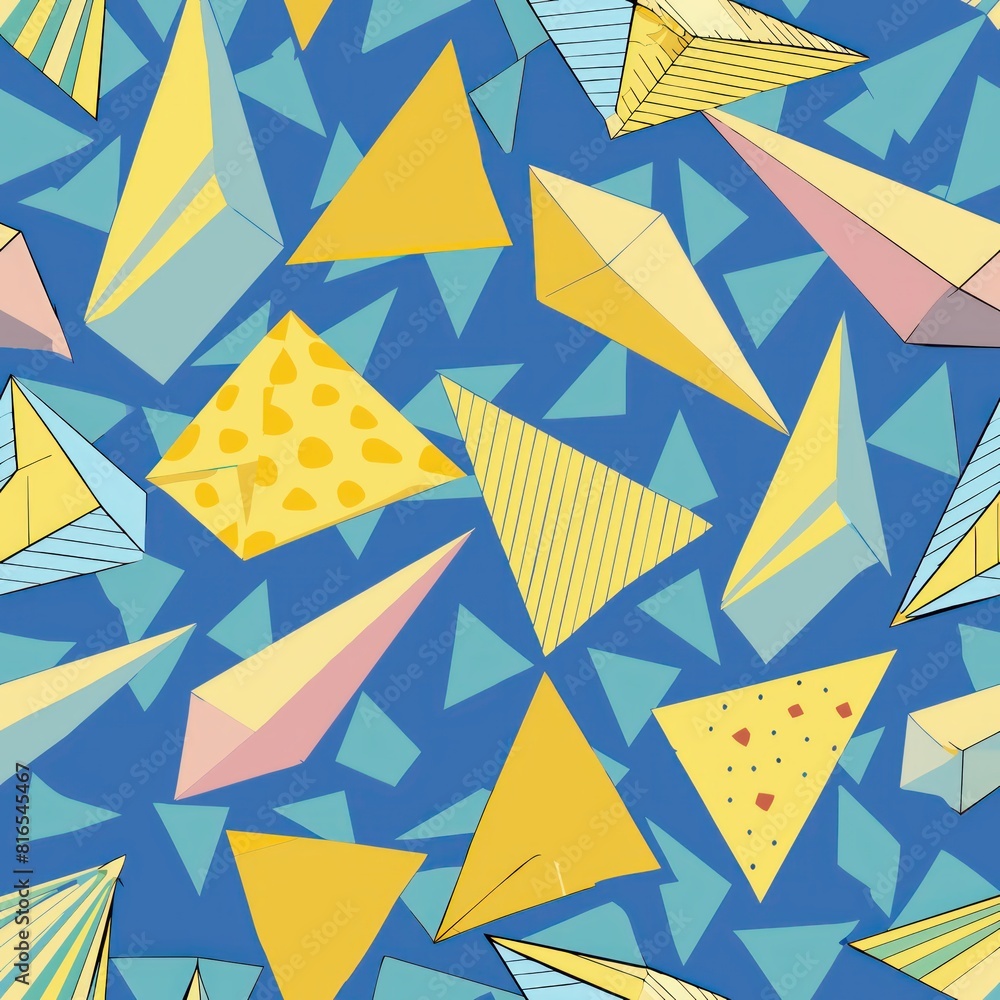 Seamless pattern of paper folded geometric shapes and patterns ...