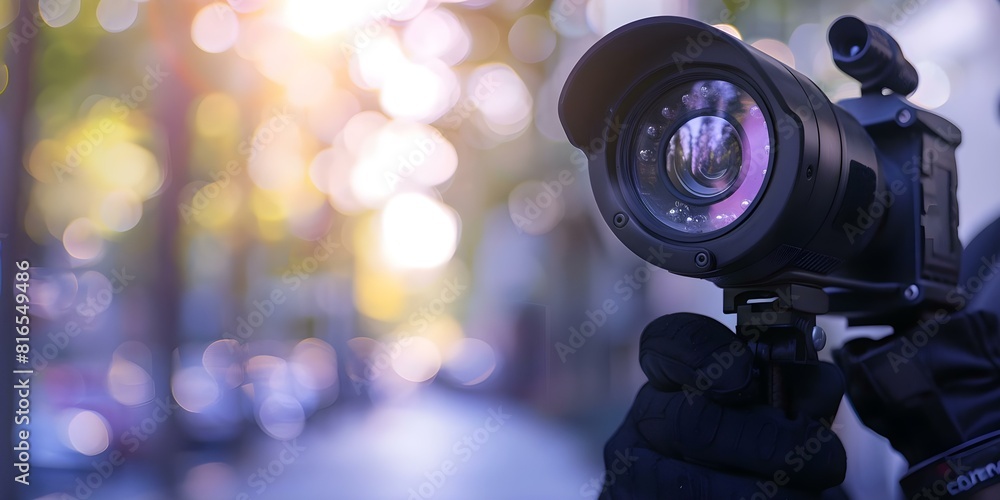 Individual wearing black mask caught on surveillance camera breaking ...