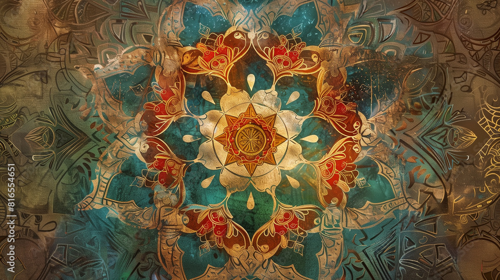 Meditation Mandala: A mandala artwork featuring intricate patterns and ...