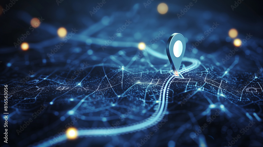 A route icon with a dotted line and destination marker, indicating a ...