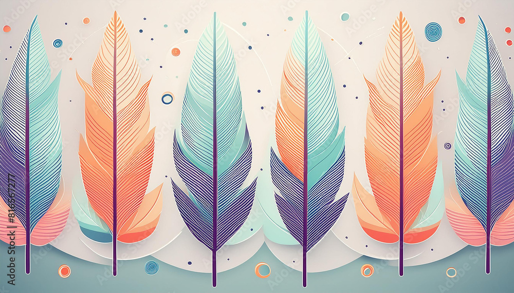 Fairy feathers with a pattern similar to leaf veins, fairy feathers ...