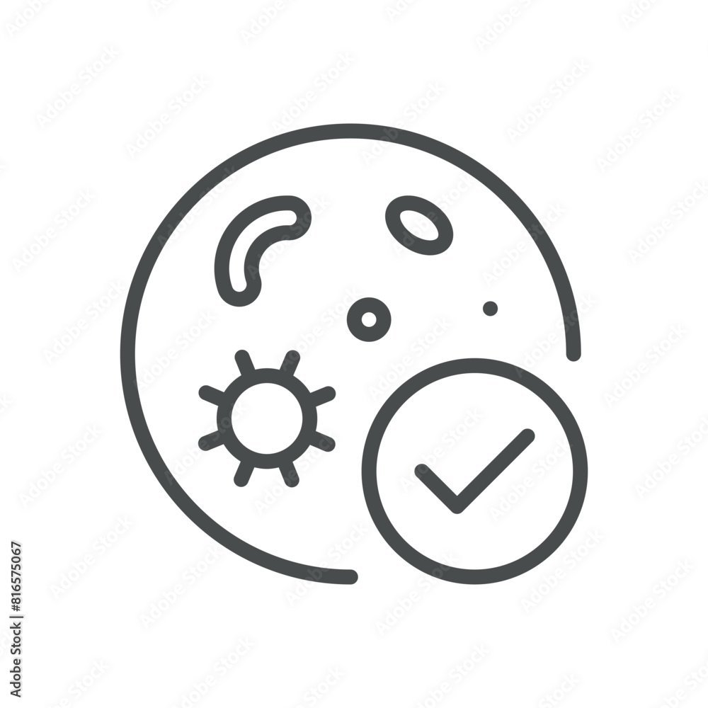 Bacteria Infection Positive Icon. Vector Illustration of Positive Test ...