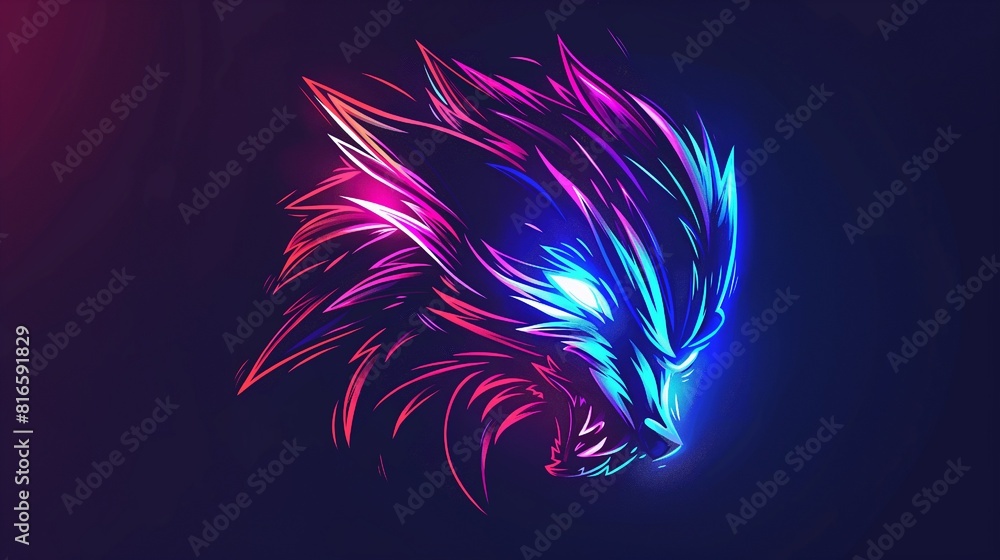 Make an eye-catching, neon-colored vector logo for the "Savage Talk ...