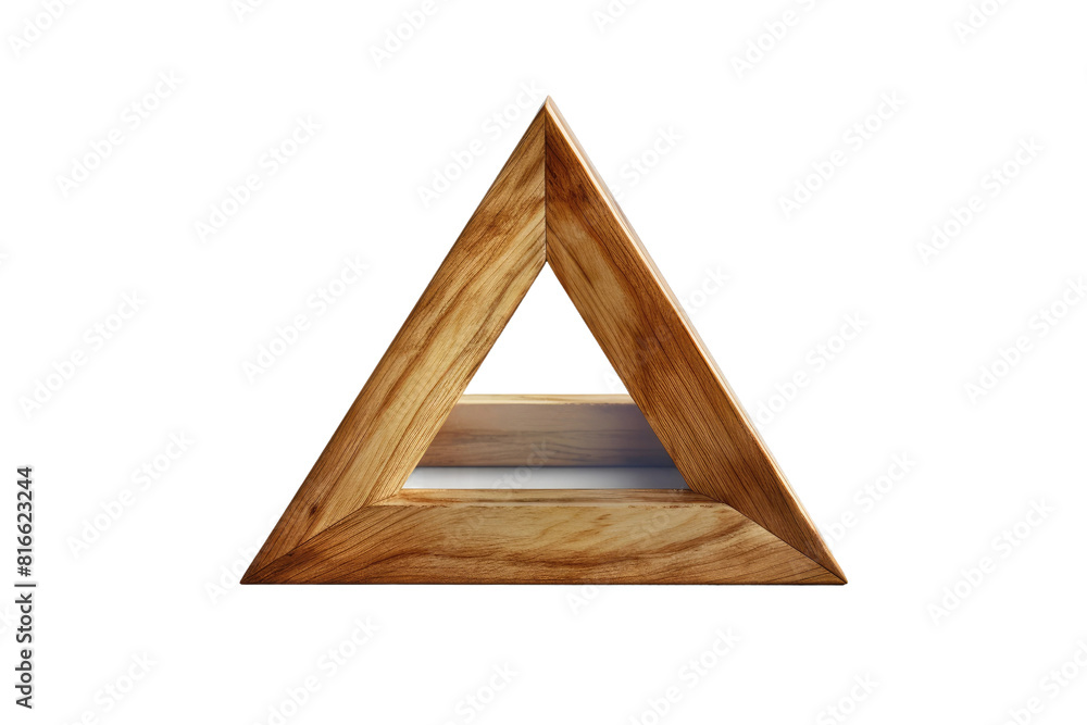 The Enigmatic Wooden Triangle: A Symbol of Ancient Wisdom on White or ...