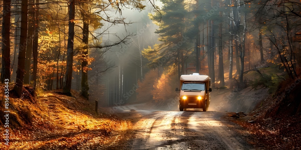 Explore the freedom of van life with a campervan in nature. Concept Van ...