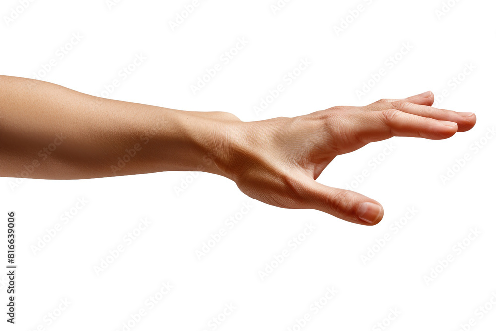 A realistic image of a right hand entering from the right side of the ...