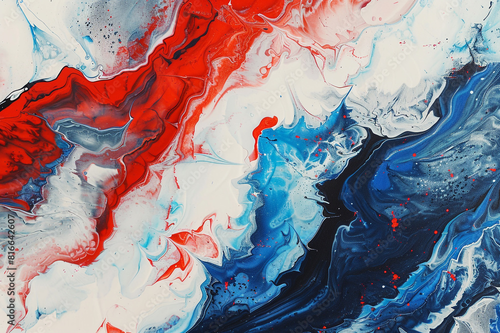 Stylish patriotic header/footer design with contemporary abstract art ...