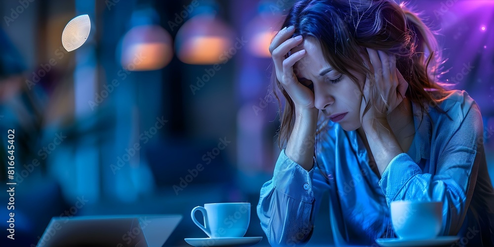 Person displaying burnout symptoms acute stress reaction and potential ...