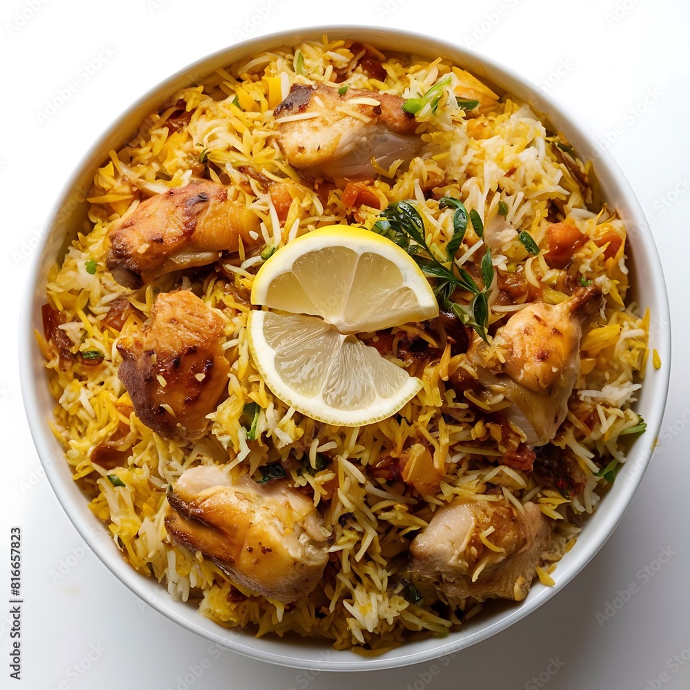 Chicken biryani Spicy Indian Malabar biryani Hyderabadi biryani, Dum ...