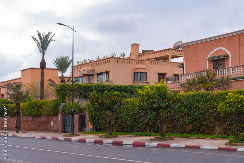Authentic details traditional Moroccan architecture, parts ancient ...