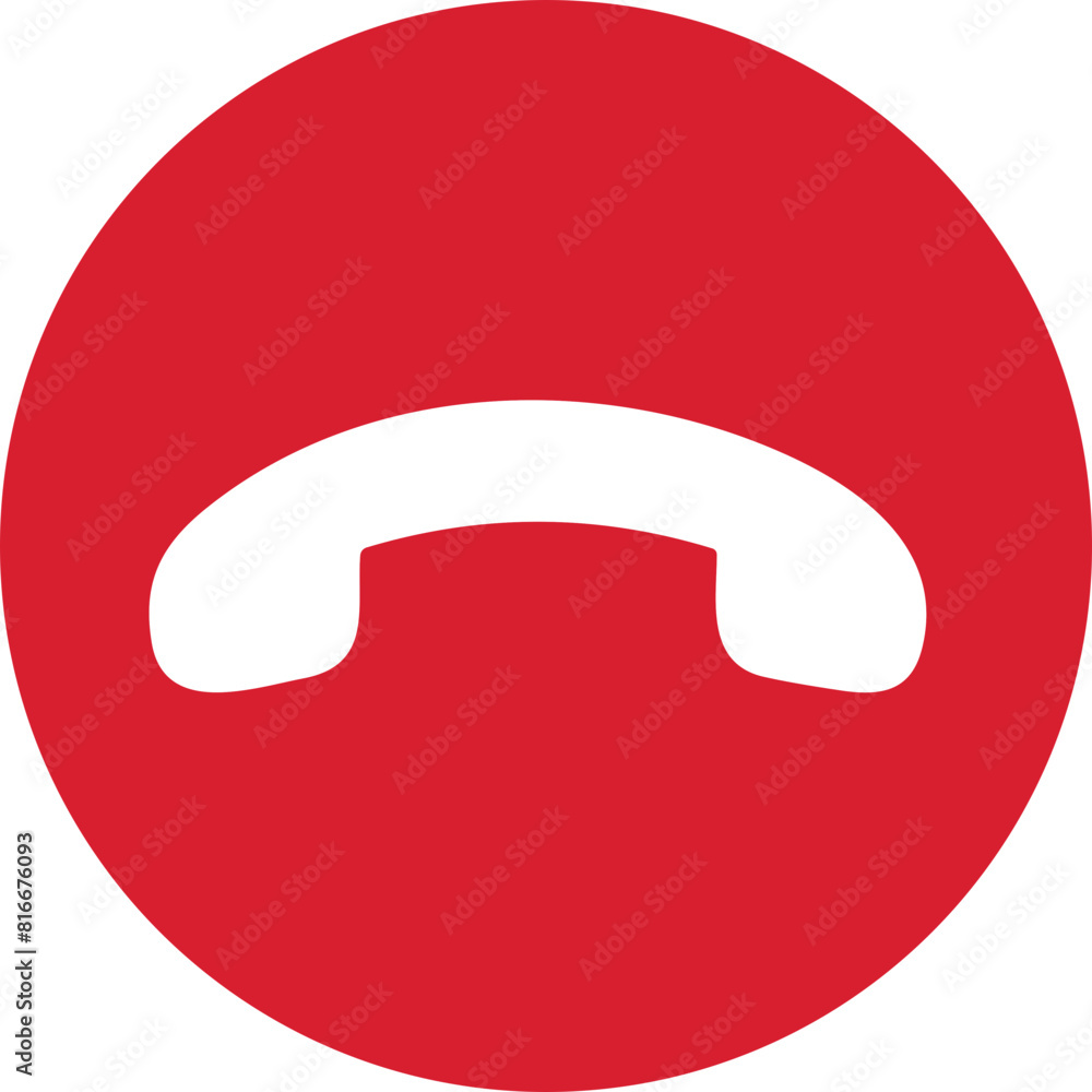 Phone call icon answer, decline call icon with red button , Contact us ...