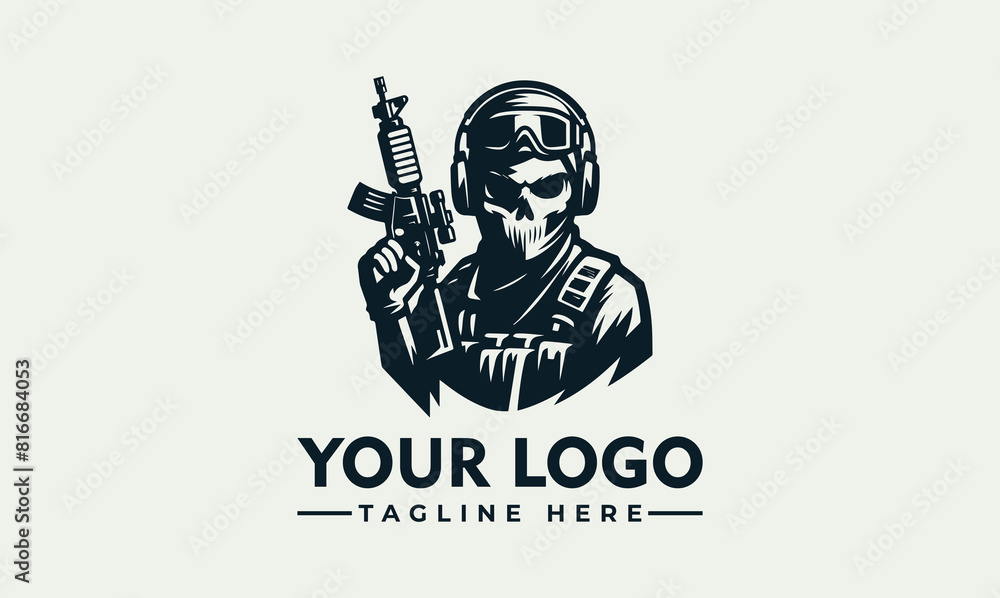 simple soldier vector logo illustration simple logo soldier military ...