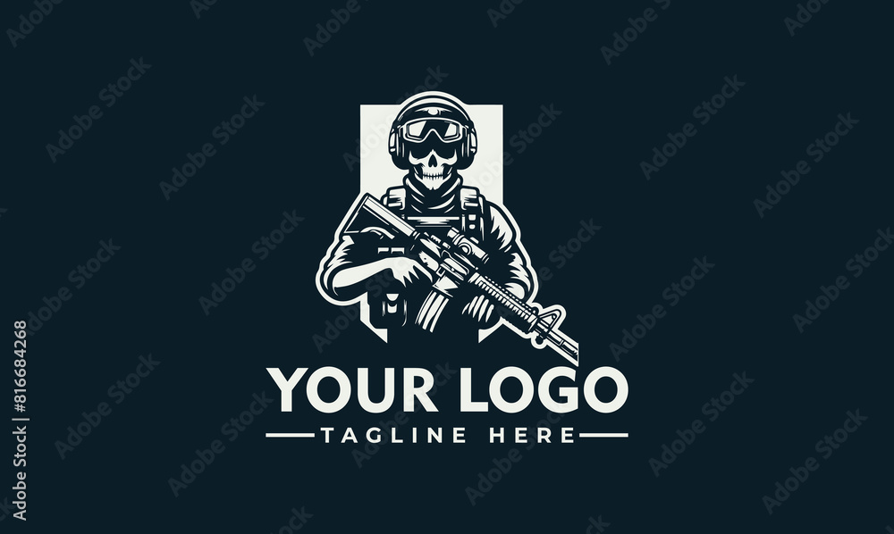 simple soldier vector logo illustration simple logo soldier military ...