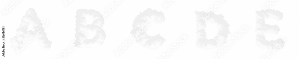 A B C D E - Transparent background PNG Set of transparent letters from ...