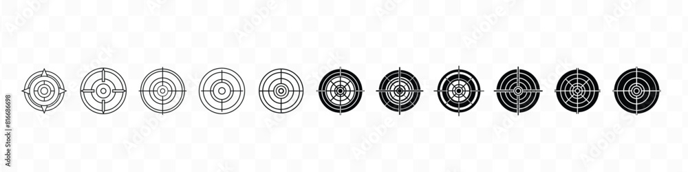 Target icon, Set of Aim, Target and Goal icons. Icon marketing target ...