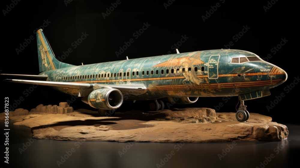 Ancient Egyptian Themed Aircraft Display on Desert-Themed Platform ...