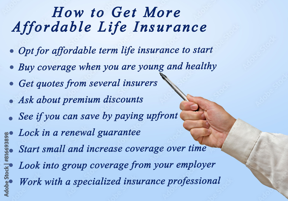 How to Get More Affordable Life Insurance Stock Illustration | Adobe Stock
