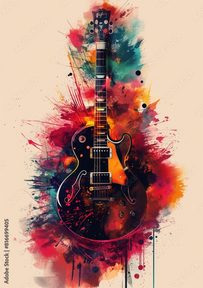 Rock music background. Rock poster. Background for music festival or ...