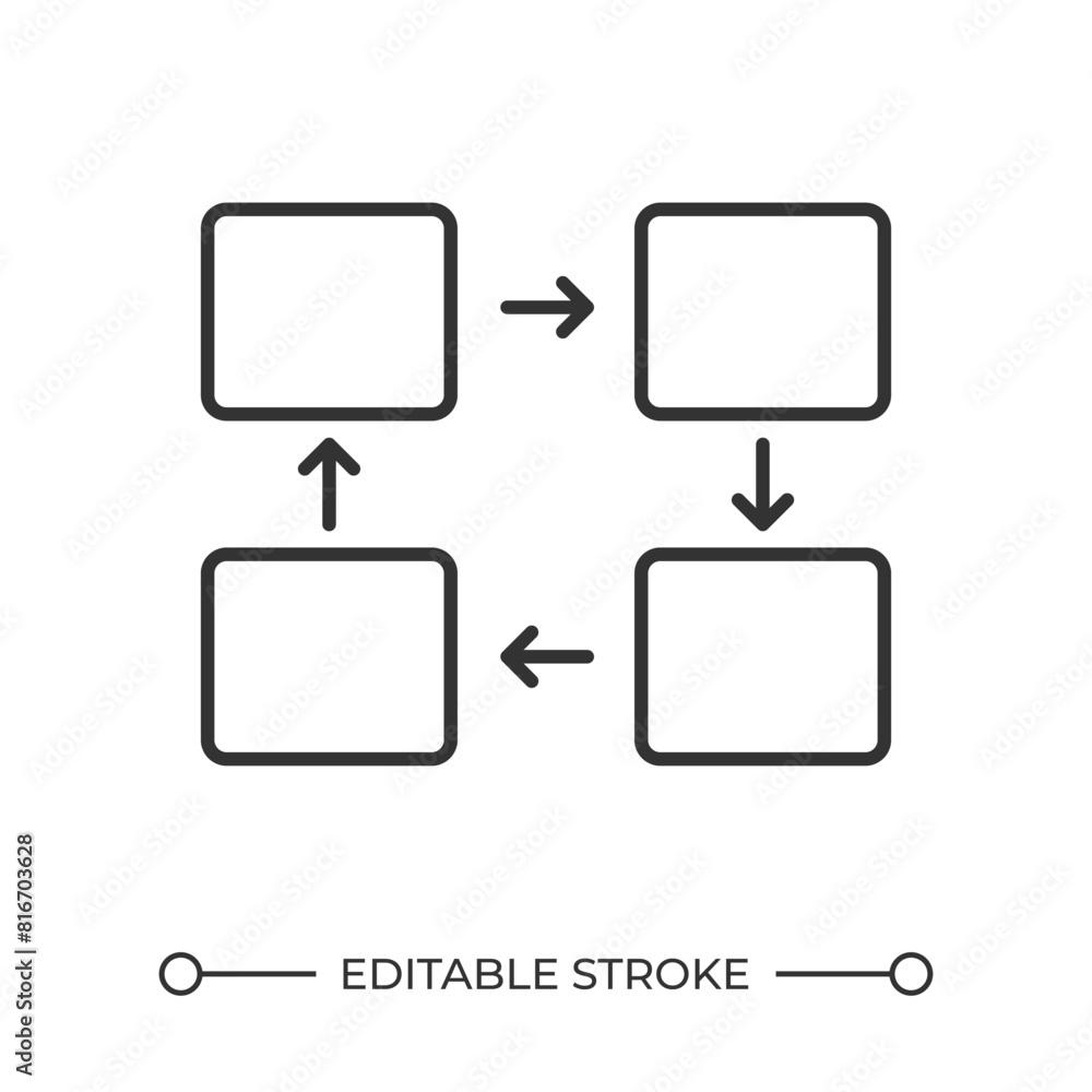 PDCA linear icon. Flowchart icon. Plan do check act methodology ... PDCA linear icon. Flowchart icon. Plan do check act methodology ...