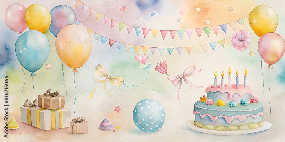 birthday cake with candles Greeting card, idea for opening, letters ...