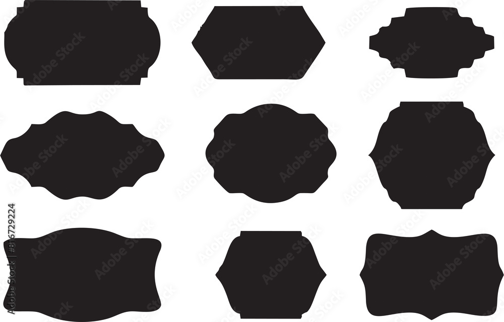Retro labels and blank decorative badges. Different shapes vintage ... Retro labels and blank decorative badges. Different shapes vintage ...