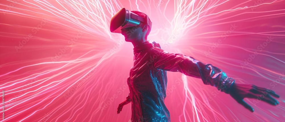 An image of a VR gaming chipset featuring a dynamic pose of a character ...