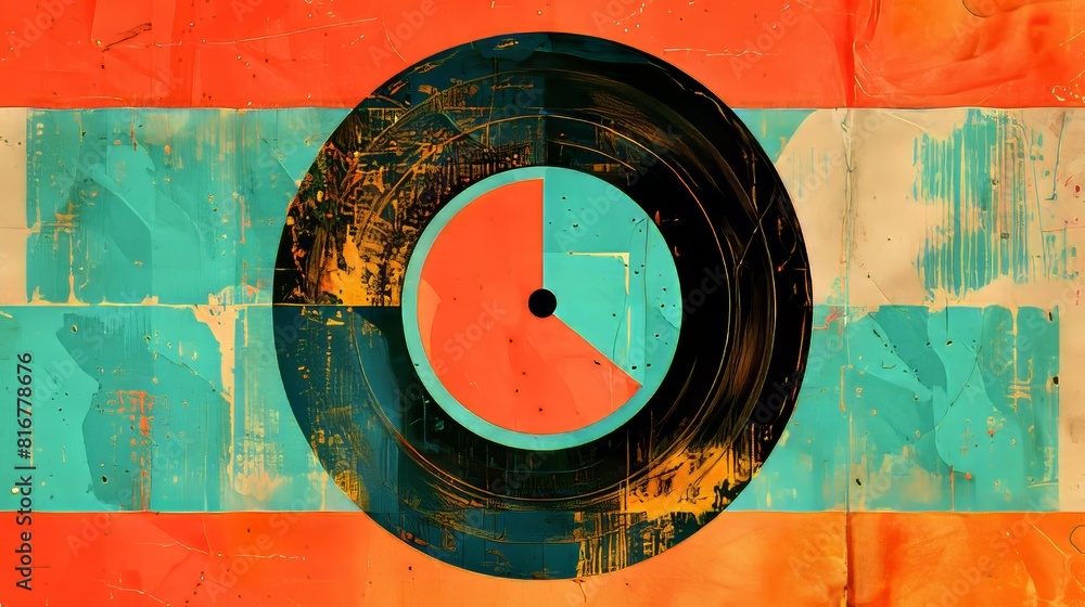 Grungy grungy vinyl frame - realistic transparent modern illustration ...