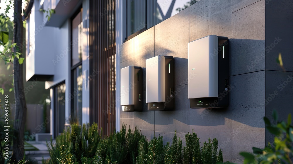 Concept of a home battery packs alternative electric energy storage ...