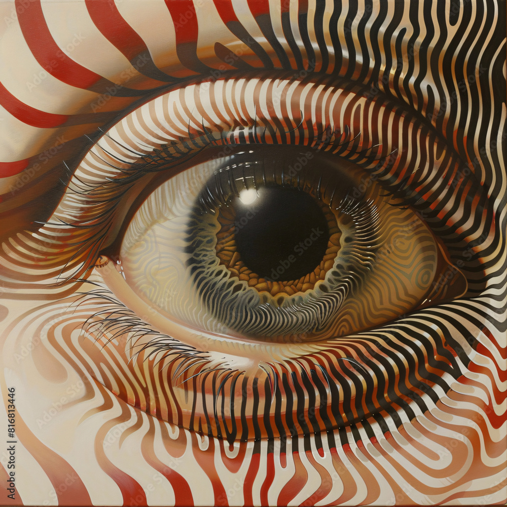 Psychedelic Line optical illusion Patterns. the abstract designs play ...