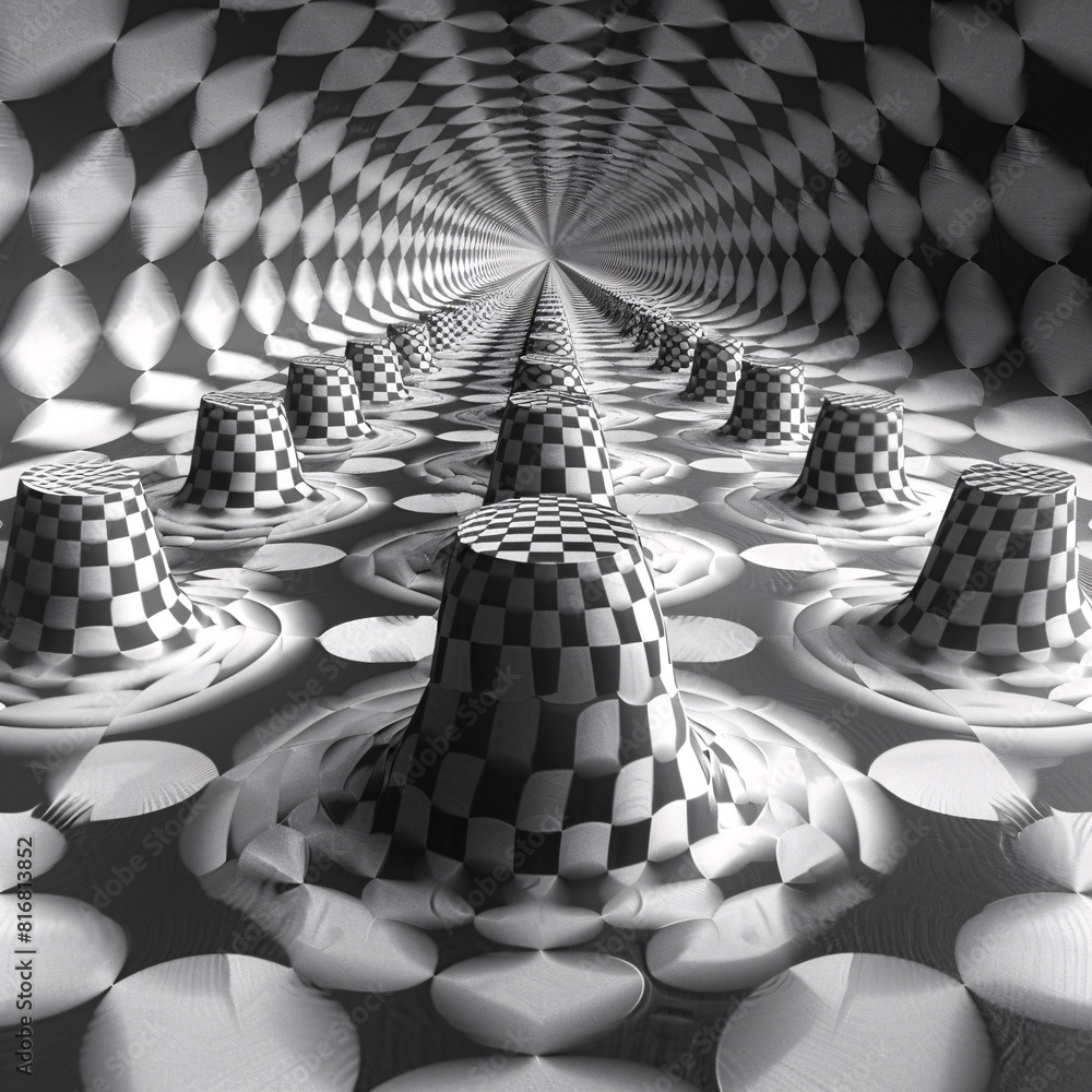 Psychedelic Line optical illusion Patterns. the abstract designs play ...