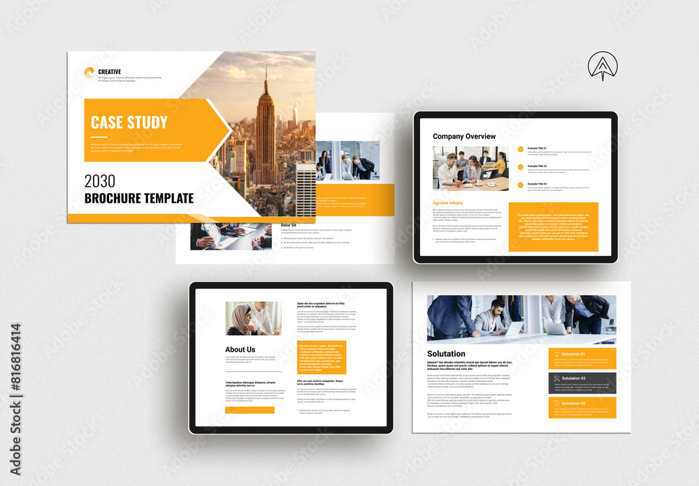 Case Study Landscape Brochure Template Stock Template | Adobe Stock