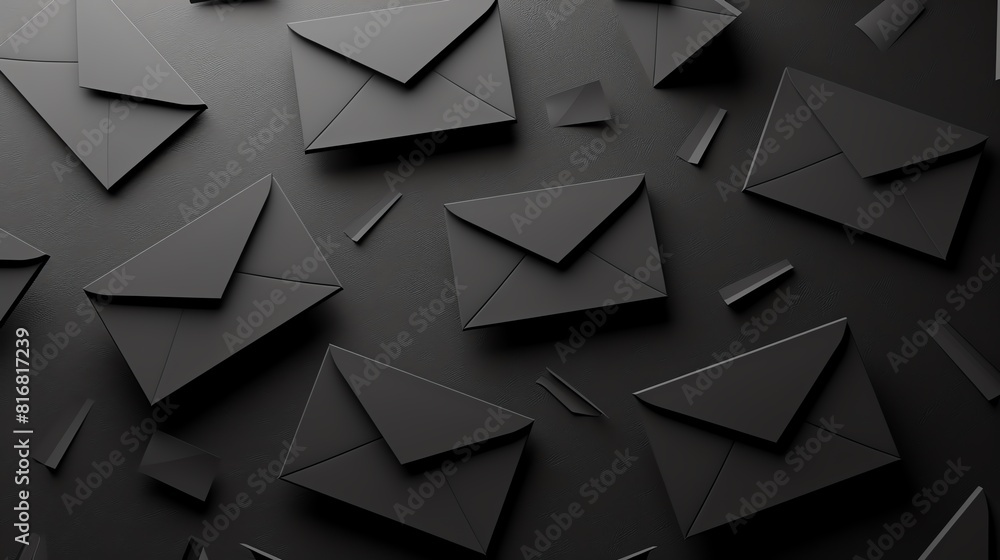 Email drip campaigns flat design, top view, email theme, 3D render, Monochromatic Color Scheme ...