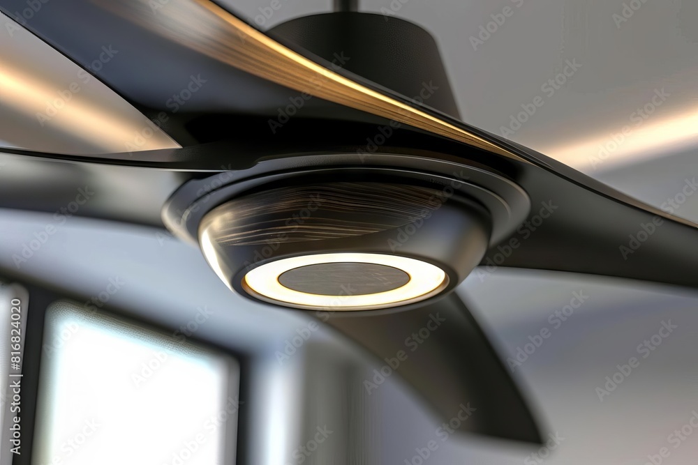 sleek modern ceiling fan highdefinition closeup of a contemporary ...