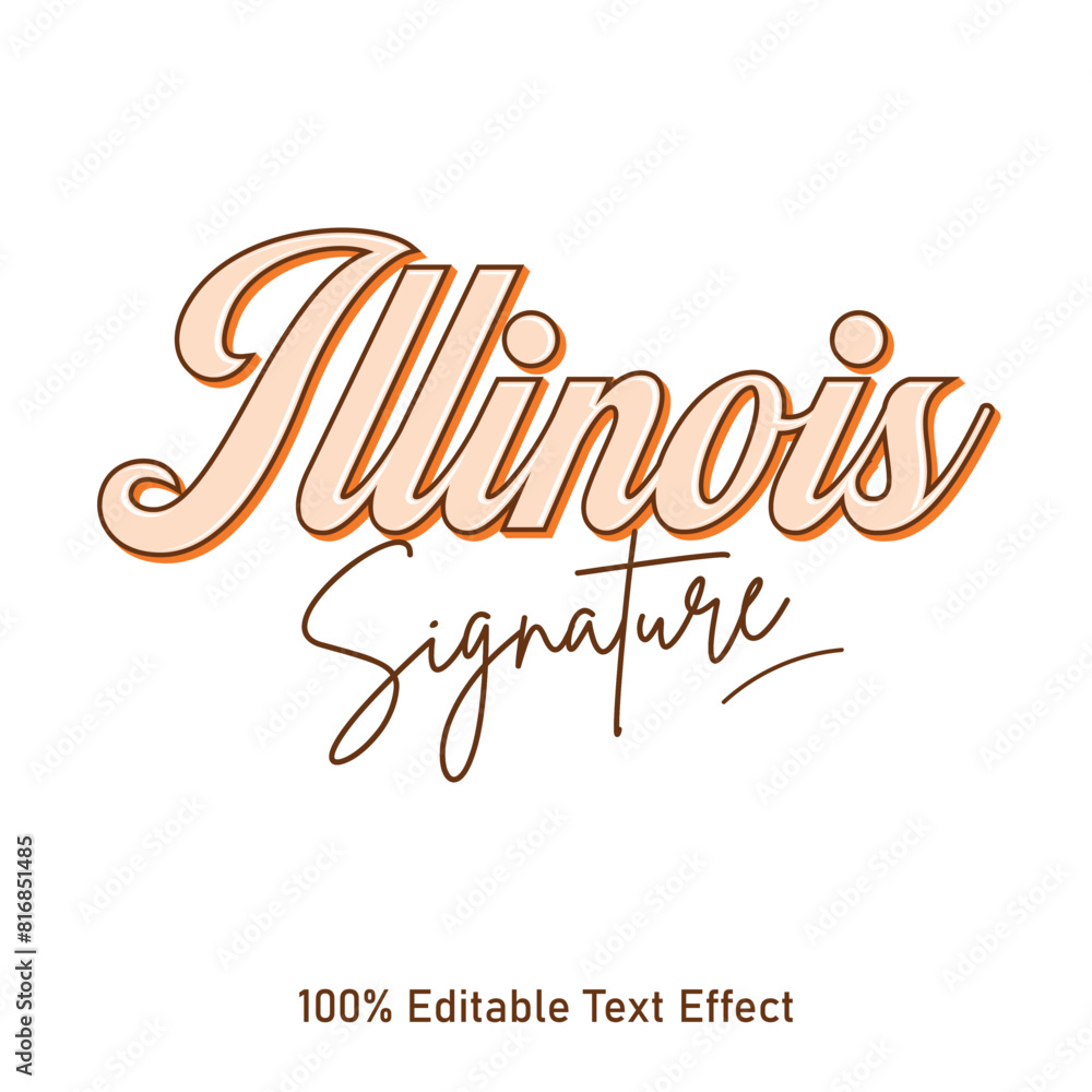 Illinois text effect vector. Editable college t-shirt design printable ...