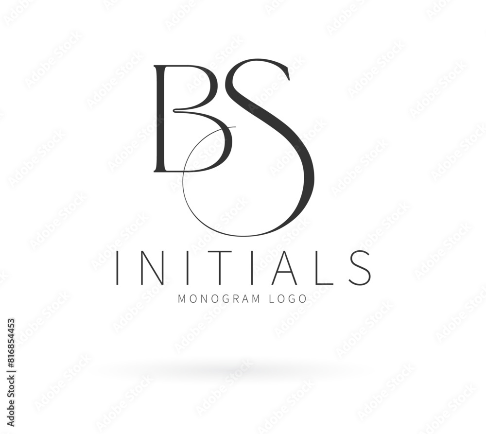 BS Typography Initial Letter Brand Logo, BS brand logo, BS monogram ...