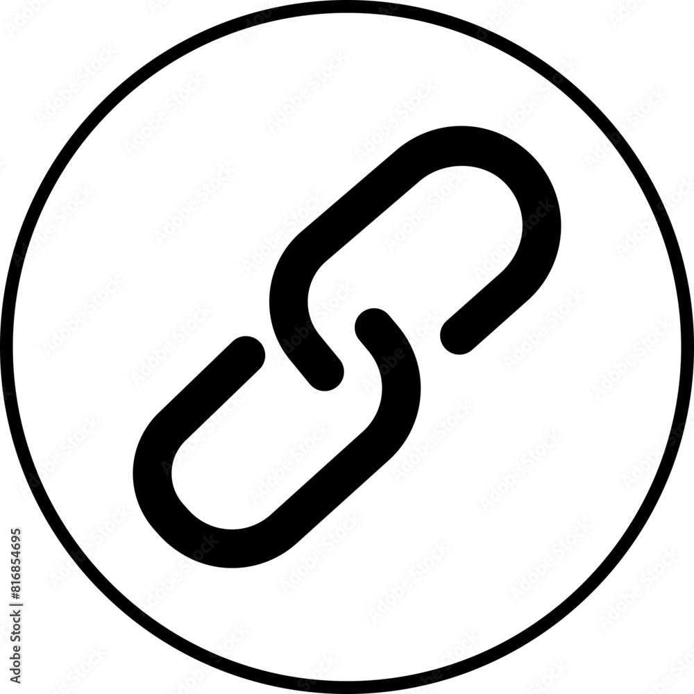 Icons of link. Link, share link, external link black vector icon ...