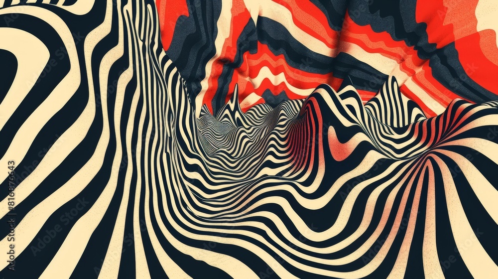 Abstract crime scene background with op art patterns. Stock ...