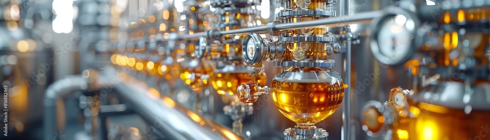 National Tequila Day Distillation Tech - Close-up of modern ...