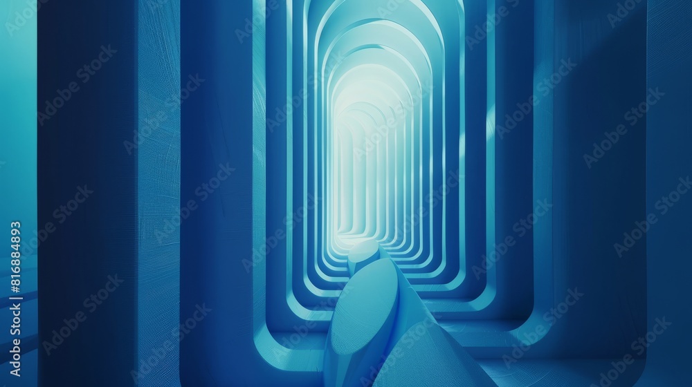 Animated vertically, with a blue modern background, seamless looping ...
