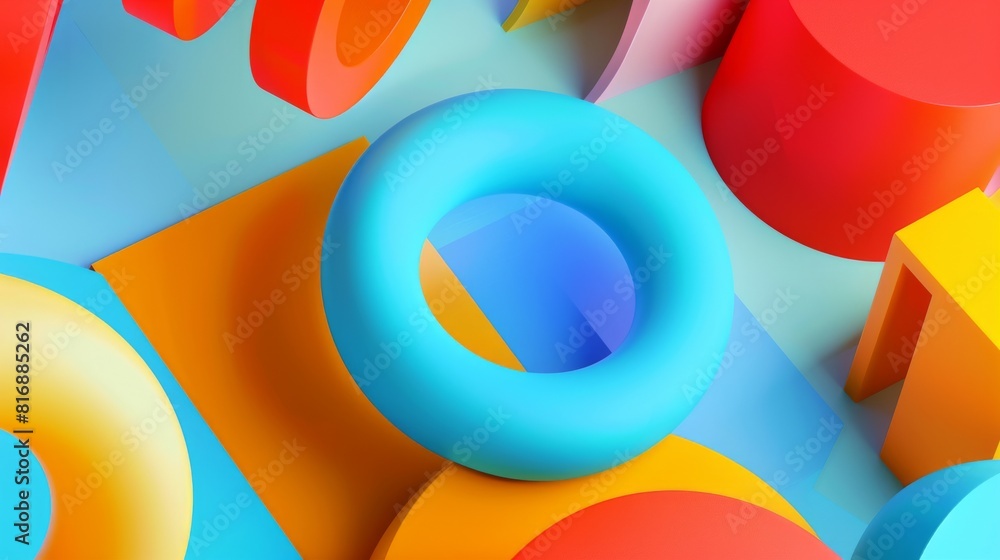 The video features a minimalist animation with a rotating shape, a 3D ...