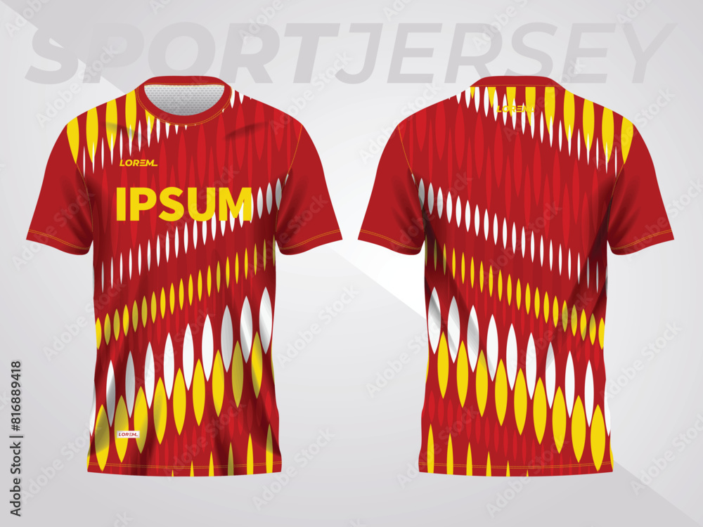 red yellow background for sports jersey pattern. color abstract ...