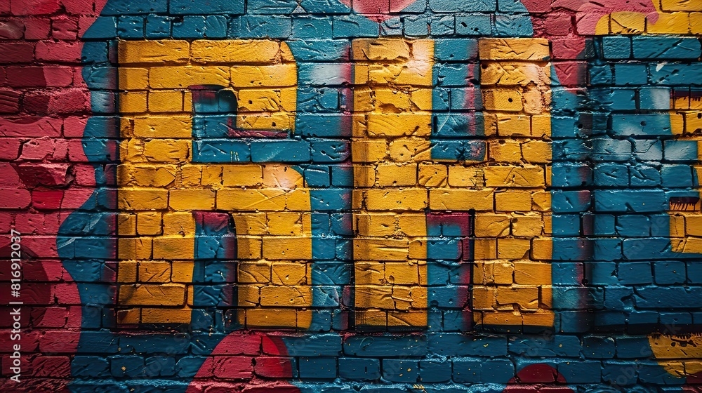 graffiti artwork showcasing intricate lettering and bold colors, adding ...