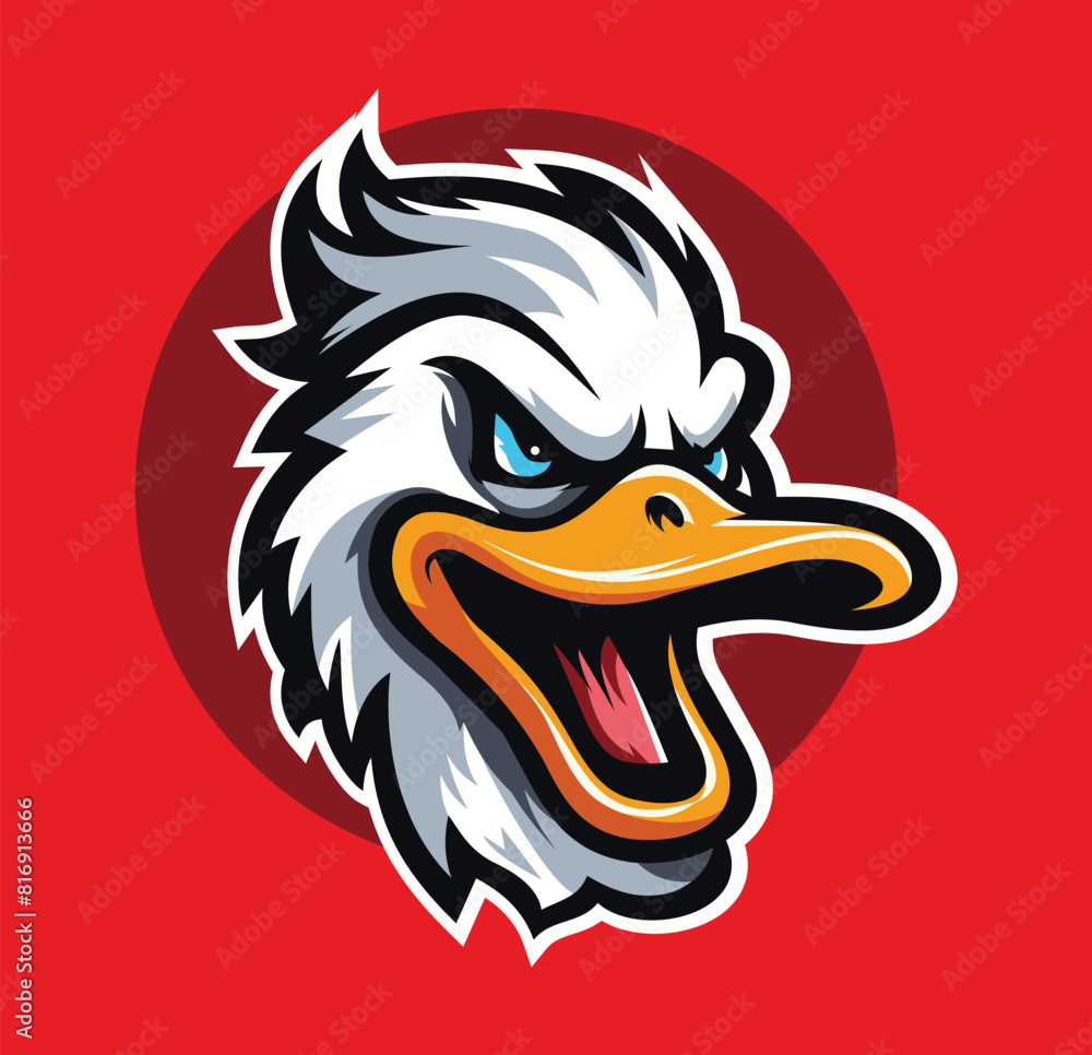 vector logo Duck head mascot is suitable for esports logos, printed on ...