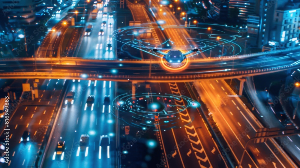 Depict Ai Algorithms Optimizing Delivery Routes In Real Time Based On Traffic Conditions