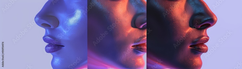 Balance the skin side view Skin balancing technology demonstration ...